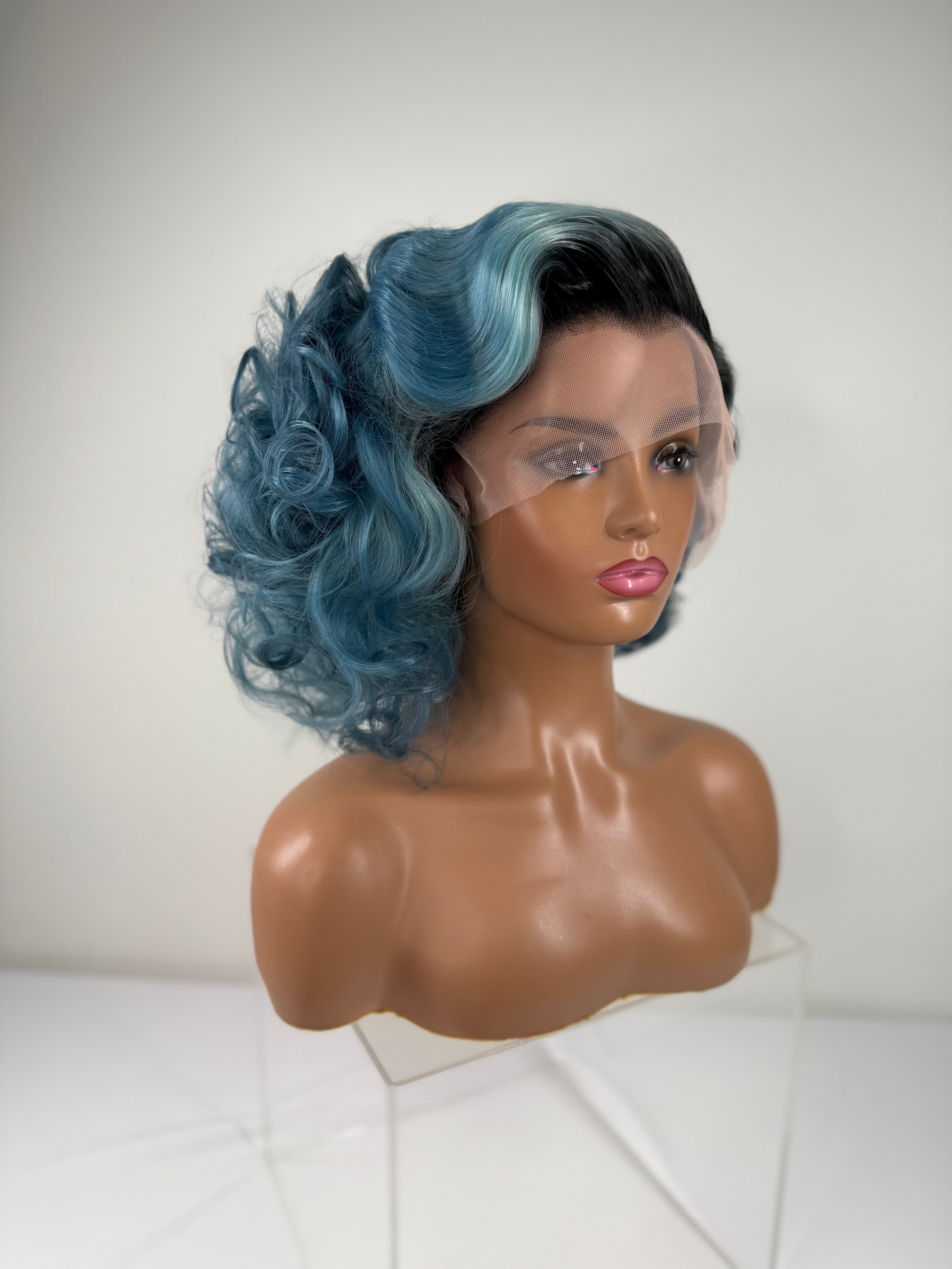 Pre-Styled Faded Ocean Ombre wig – Webster Wigs